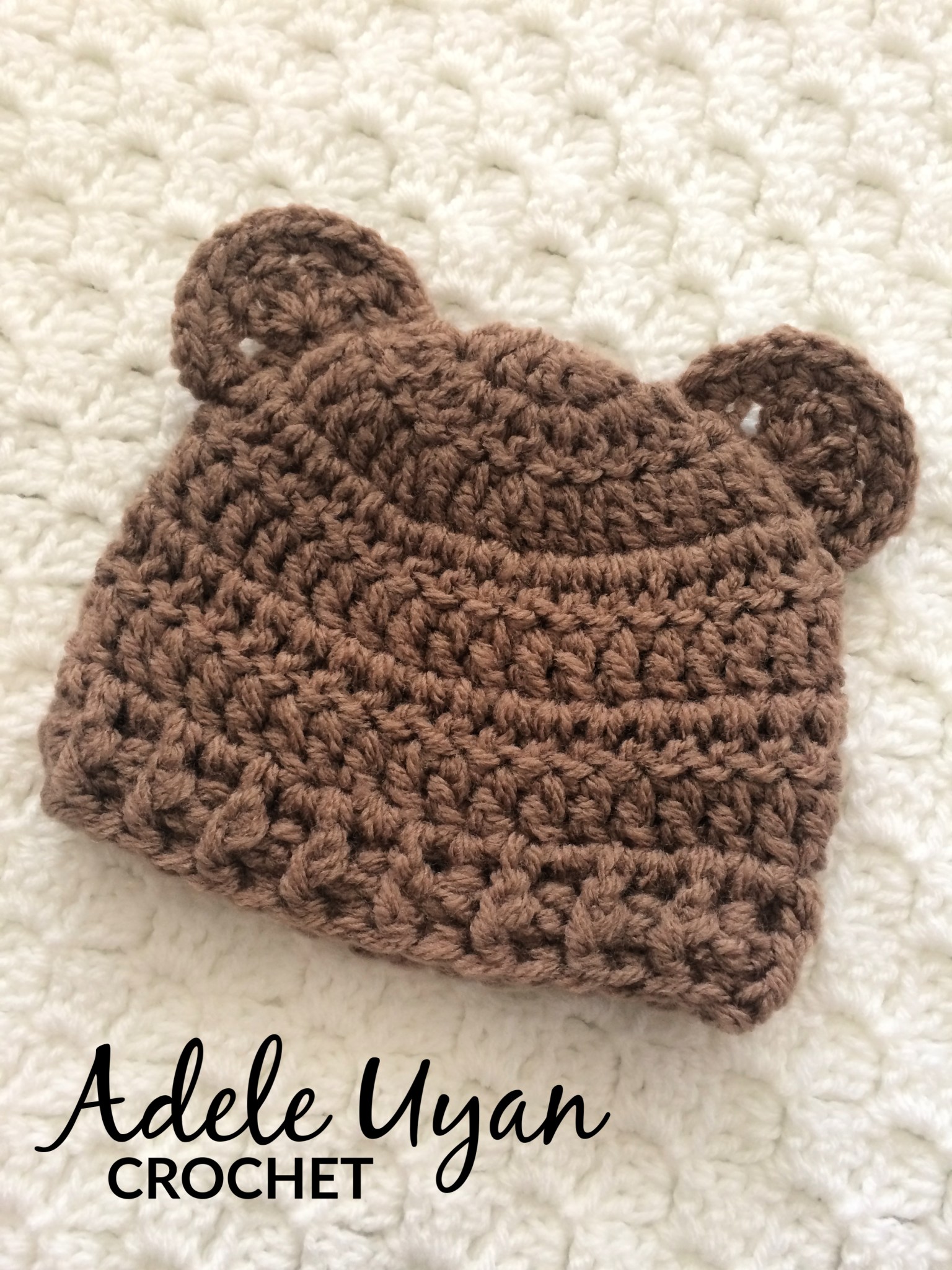 Baby Bear Beanie (Free Crochet Pattern) – Adele Uyan Crochet