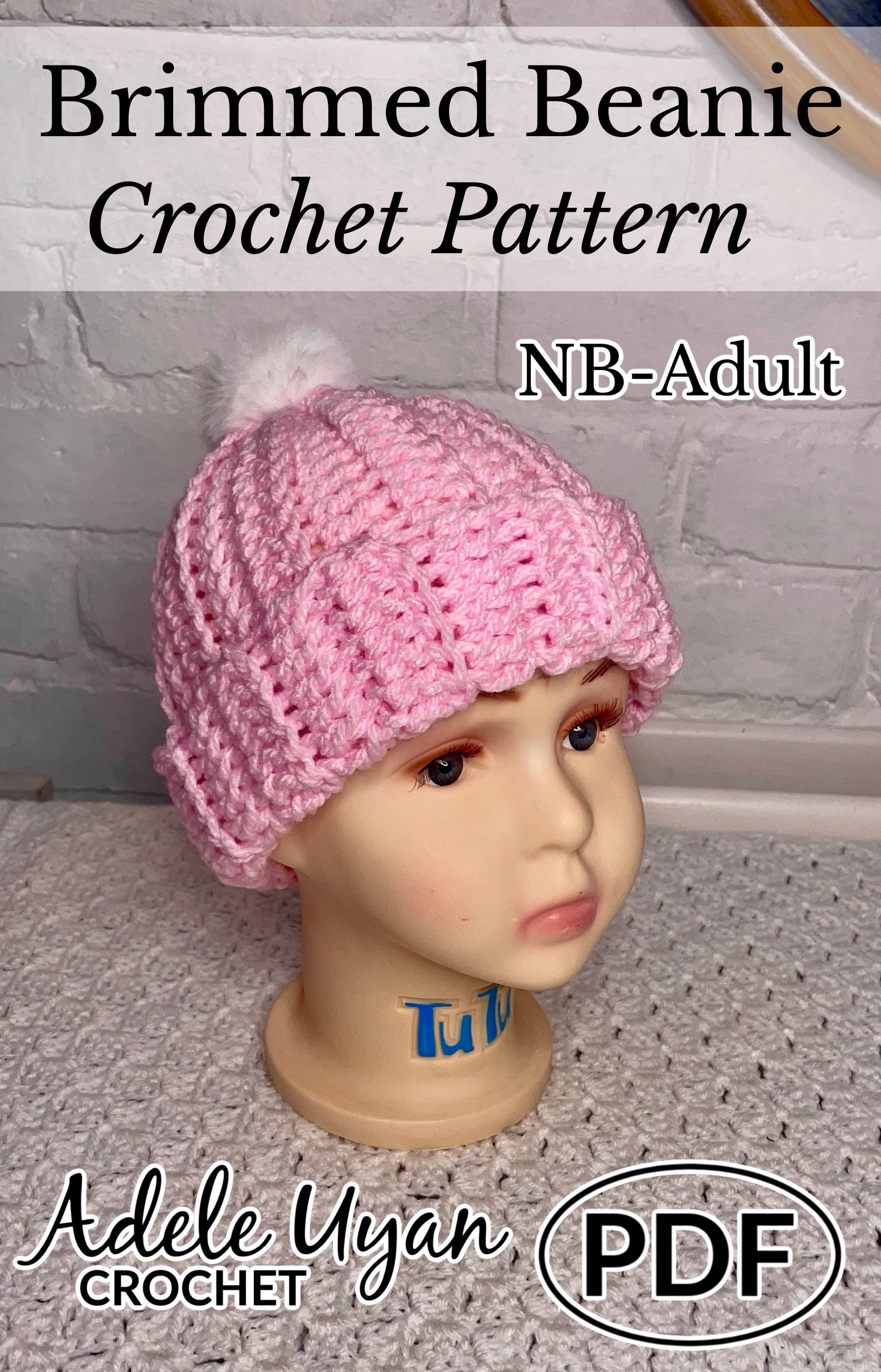 Crochet Brimmed Beanie (Free Crochet Pattern) – Adele Uyan Crochet